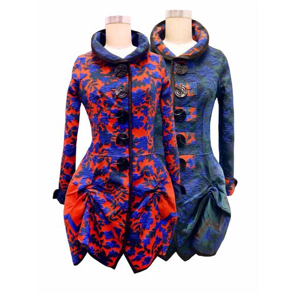 An Ren | Jackets & Coats | New An Ren Reversible Dress Coat In Redblue ...